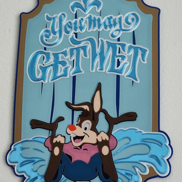 Splash Mountain You May Get Wet Sign - Etsy
