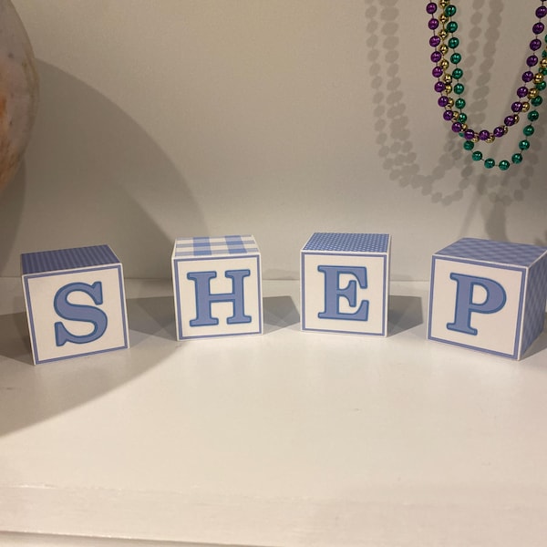 Custom Baby Name Blocks Baby Gift Baby Shower Newborn Nursery ...