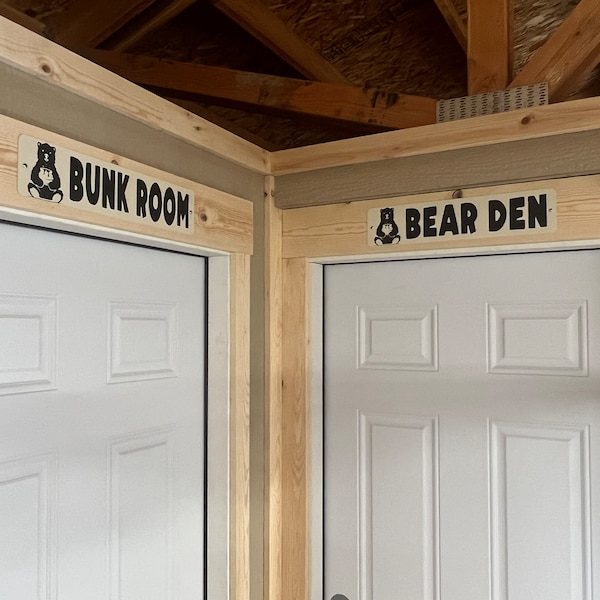 Bear Den Sign, Hunting Lodge Decor, Cabin Bear Sign, Bear Den Wall ...