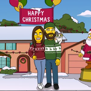 SALE Simpsons Portrait for Him Christmas Gifts Custom Family Photo Gift ...