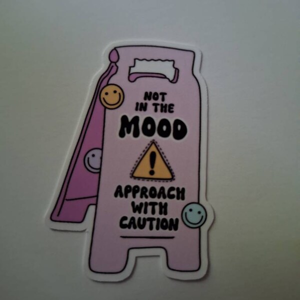 Not in the Mood Throwback Waterproof Sticker Decal/millennial 90s ...