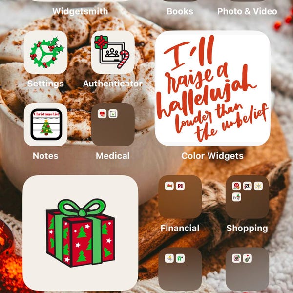 Christmas Aesthetic App Icons Christmas Apps Christmas Cheer App Icons ...