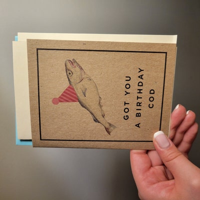 Got You A Birthday Cod Hilarious Birthday Card Pun Birthday Card for ...