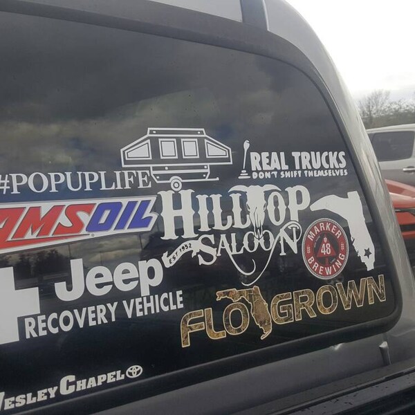 Pop up Trailer. Pop up Camper. Car Window Decal. Camping. Campground ...