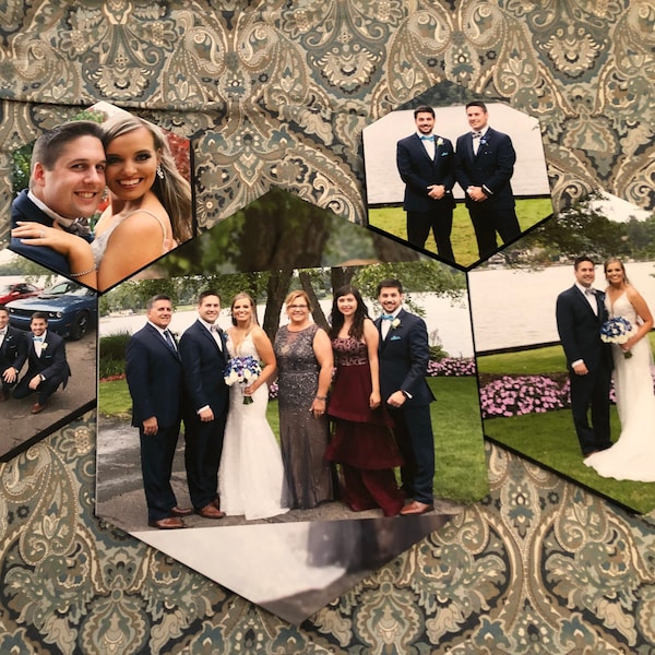 Custom Hexagon Family Photo Canvas Print by Printed Marketplace - Etsy