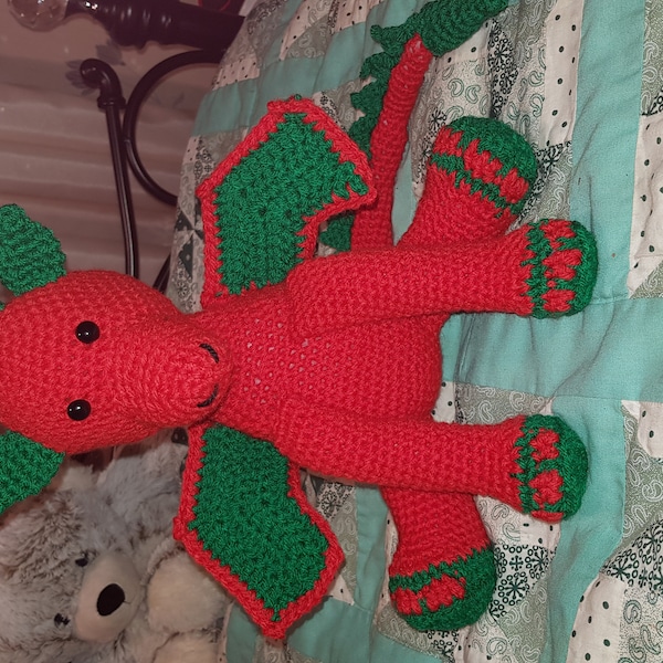 Welsh Dragon Crochet Pattern - Welsh Dragon Pattern - PDF in US and UK ...