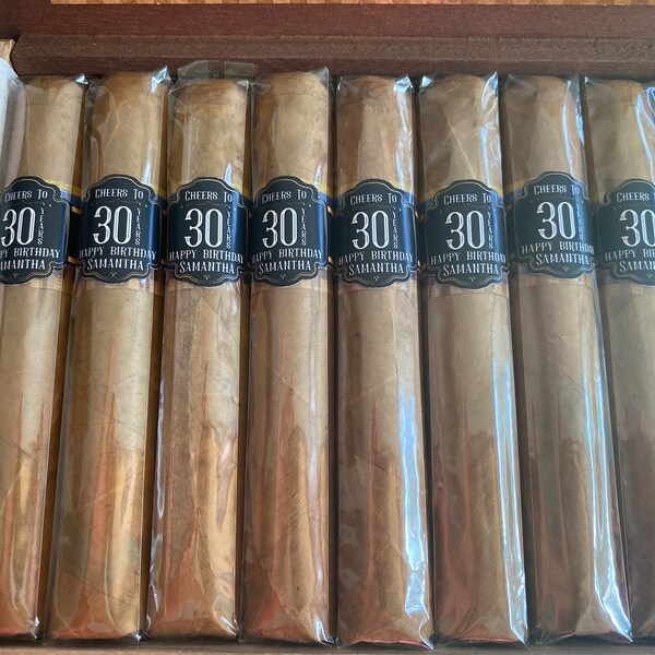 Custom Birthday Cigar Labels, Custom Milestone Cigar Labels, 30th, 40th ...