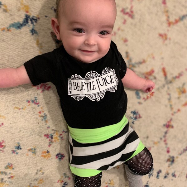 Beetlejuice - Goth Emo Baby Gift - Infant Bodysuit - Rabbit Skins - NB ...