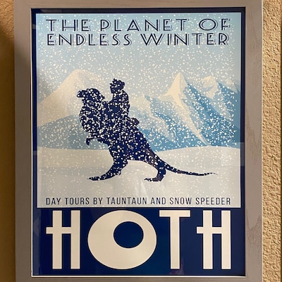 Star Wars Hoth Retro Travel Poster - Etsy
