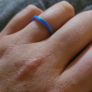 Unicorn Poop Ring With Opal Inlay 6mm Width Diamond Dust Ring ...