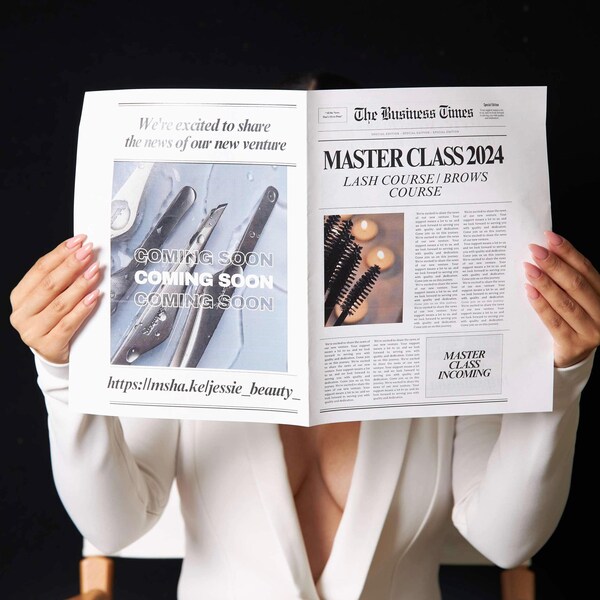 Canva Business Newspaper Template, Editable Large Newspaper ...