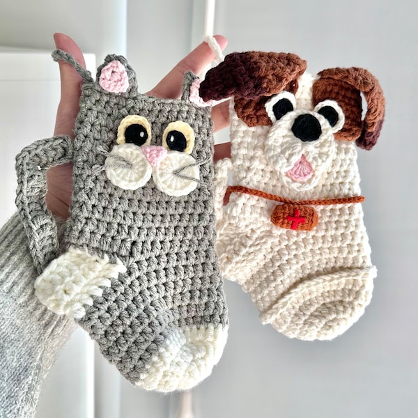 Crochet Pattern - INSTANT PDF DOWNLOAD - Crochet Stocking Pattern - Cat ...