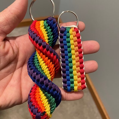 6-string Rasta Style Spiral Paracord Keychain Rasta Gifts Rasta ...