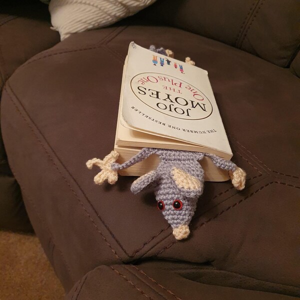 Squashed Rat Bookmark, Hand Crocheted, Quirky Mouse Bookmark, Ideal ...