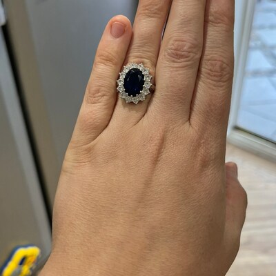 Princess Diana Sapphire and Diamond Jewelry Set Royal Memorabilia ...