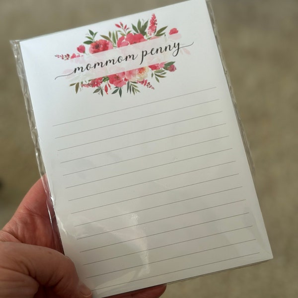 Personalized Modern Calligraphy Script Notepad, Custom A Note From ...