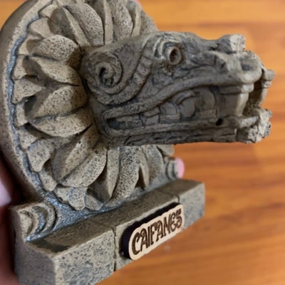 Aztec Mayan Quetzalcoatl Winged Serpent Statue Sculpture Artifact ...