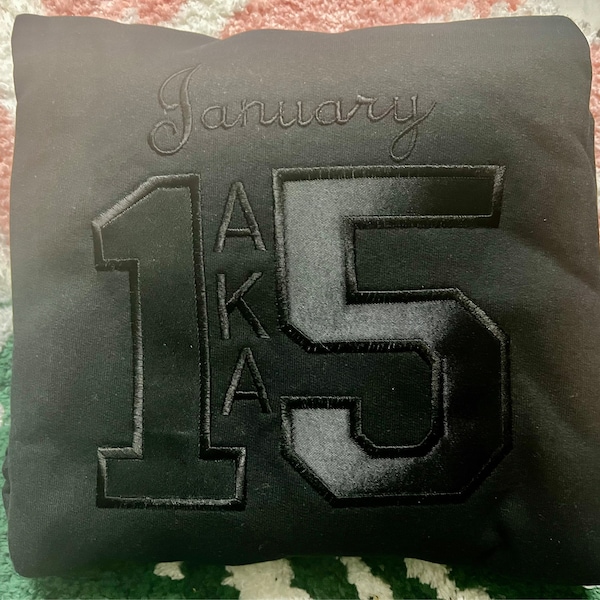 Zeta Embroidered Year Applique Sweatshirt W/ Monogram Greek Letters - Etsy