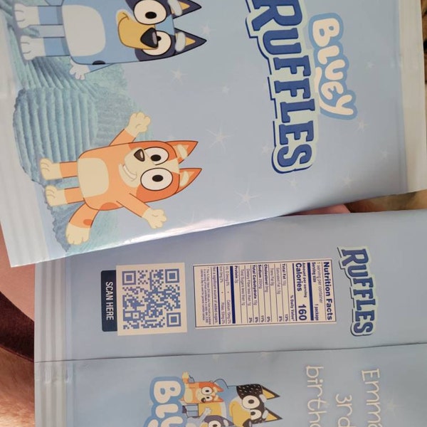 Bluey Chip Bags Bluey Birthday Chips, Bluey Party Favor Bags Birthday ...