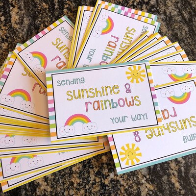 Happy Mail for Students sunshine & Rainbows Postcard for Students Note ...