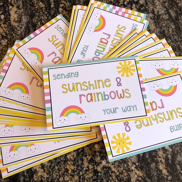 Happy Mail for Students (sunshine & Rainbows) - Postcard for Students ...