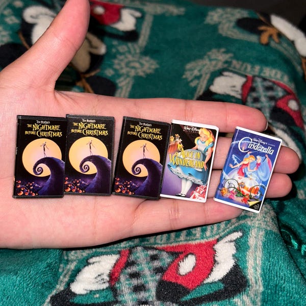 Mini 1:6 VHS (K-Z Titles) Tapes Choose the Movie! Retro Miniatures 80's ...