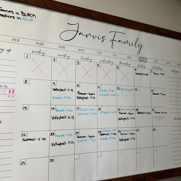 5 Kid Dry Erase Chore Chart for Wall in Mudroom or Kitchen ...