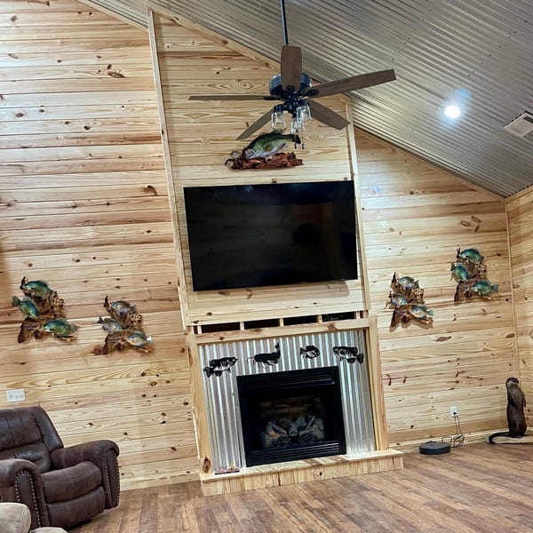 Brook Trout Replica Duo Wall Art -19 Inch Realistic 2D (flat) Metal ...