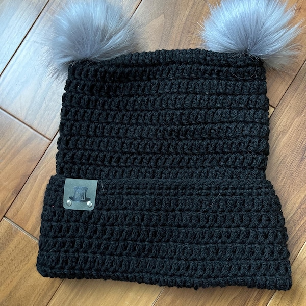 Foldable Brim Striped Droopy Eared Slouch Beanie CROCHET PATTERN ...