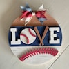 LOVE Baseball Softball Sign, Digital Download, Round Door Hanger Svg ...