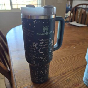 40oz 30oz Stanley Tumbler, Fourth Wing Tumbler, Book Tumbler, Laser ...