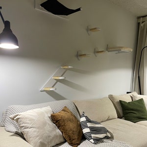 Pine Wood Cat Wall Post play Furniture Cat Shelves Includes - Etsy