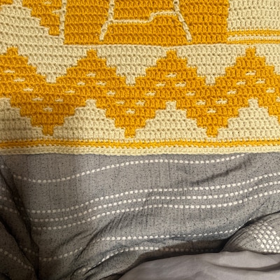 Mosaic Crochet Alphabet-large Block Font, Mosaic Overlay Crochet ...