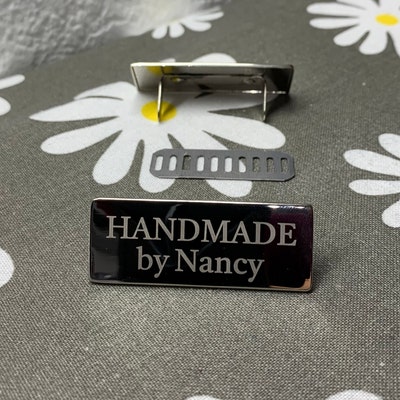 2 Custom Purse Bag Label,52mm X20mm Silver Blank Rectangle Tags With ...