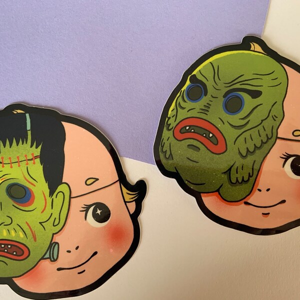Creature Kewpie Vinyl Sticker - Horror Classic Monster Black Lagoon ...