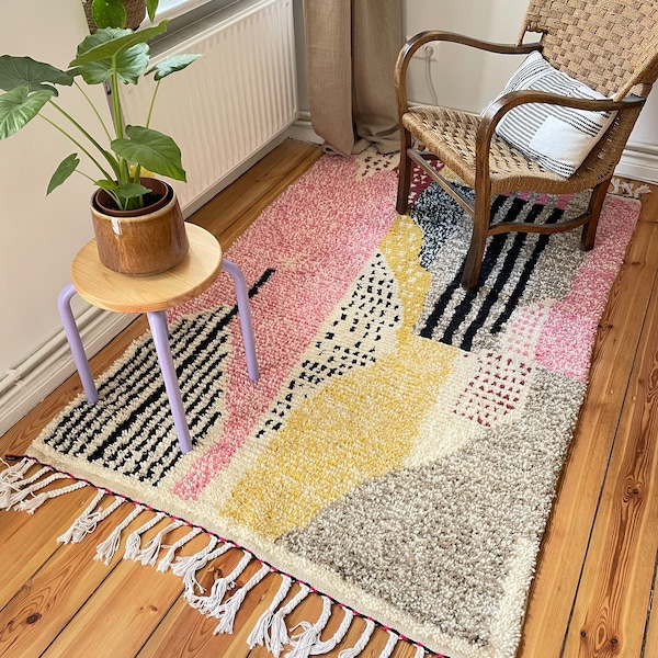 Pink Moroccan Rug, Custom Made Moroccan Carpet, Orange & Pink Rug ...