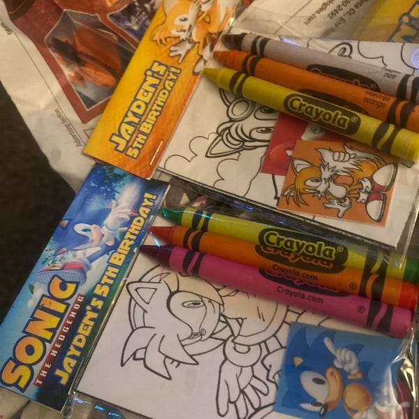Sonic the Hedgehog Coloring Packs Coloring Pages Party Favors Crayola ...