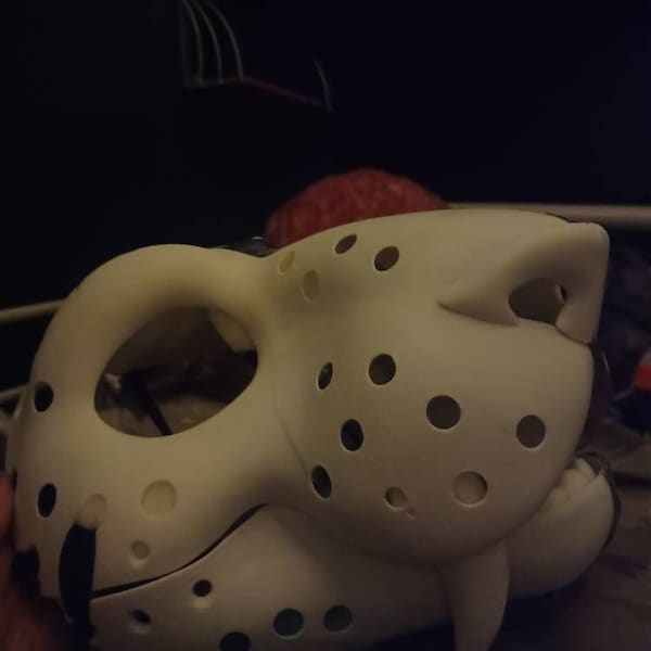 Smilodon Sabretooth Cat Fursuit Head Base Set: Eyes, Moving Jaw, Nose ...