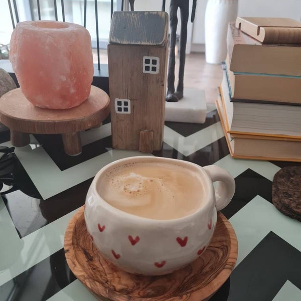 Handmade Red Hearts Mug gift Ideas Ceramics Valentines Day Gifts ...