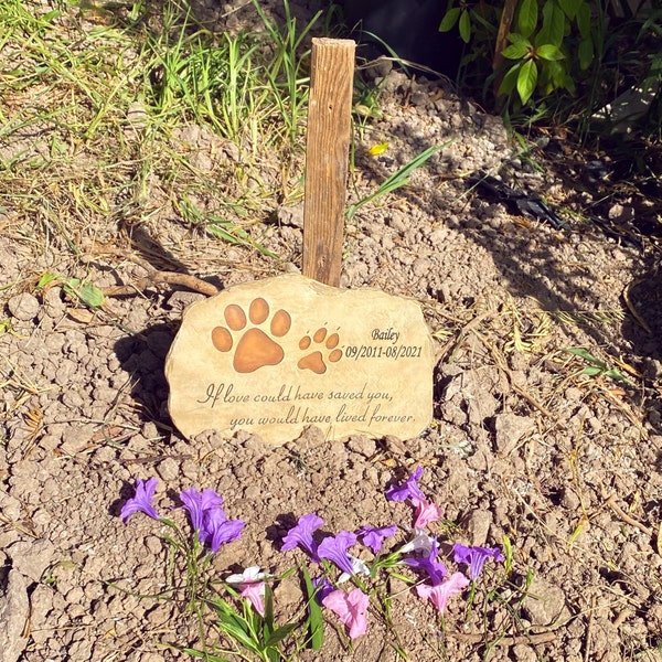 Pet Memorial Stones Dog Memorial Stones, Paw Prints Pet Dog Garden ...