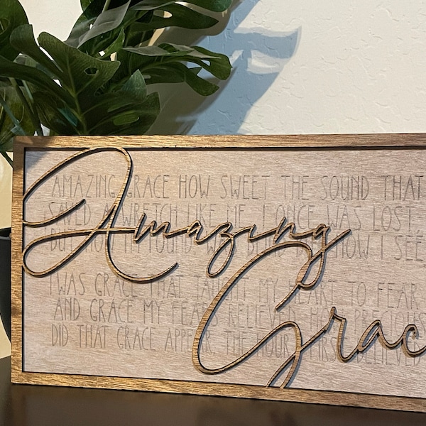 Amazing Grace SVG Digital File GLOWFORGE Laser Ready - Etsy