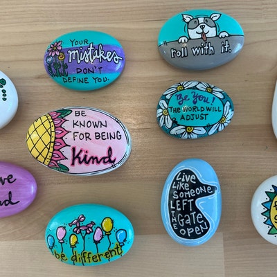 Suicide Awareness Painted Rocks, Mental Health Rocks, Encouraging Gifts ...
