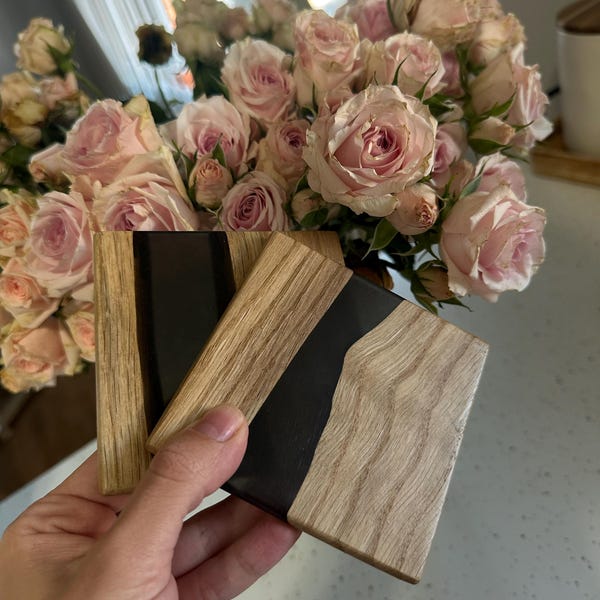 Linear Pendant Light, Wood & Epoxy Ceiling Light, Chandelier Lighting ...