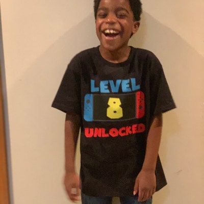 Level 8 Unlocked Svg 8th Birthday Boy Girl Kids Eight Years - Etsy