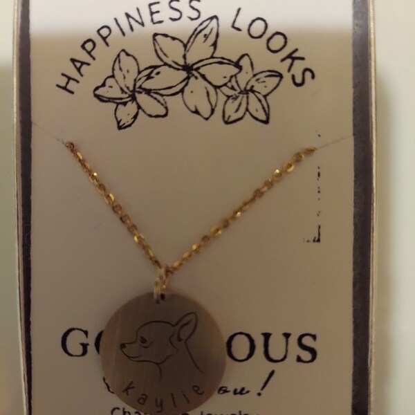 Custom Engraved Dog Necklace • Select Your Breed • Personalized Dog ...