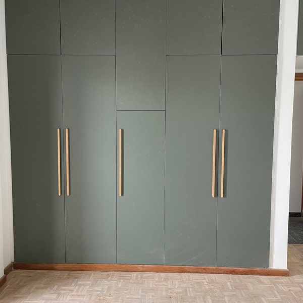 Oak Veneer Ply Cabinet Handles – Wooden Door and Drawer Pulls & Knobs ...