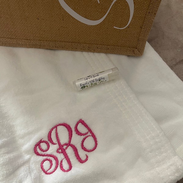 Gift for Her, Gift for Her, Monogrammed Terry Plush Waffle Spa Wrap ...