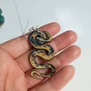 Large Snake Earrings Python Serpent Witch Earrings Weird - Etsy