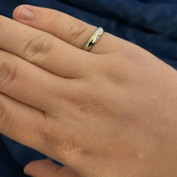Simple Stainless Steel Ring, Basic Band, Size 7-13, Handcrafted Steel ...