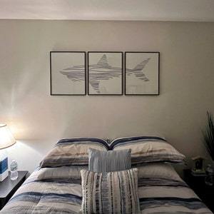 Coastal Wall Art Abstract Beach House Print Decor Coastline Painting ...